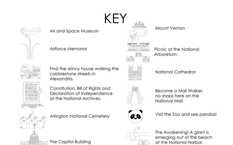 Washington DC Bingo! Instant Download- Bucketlist, Vacation Gift Family ...