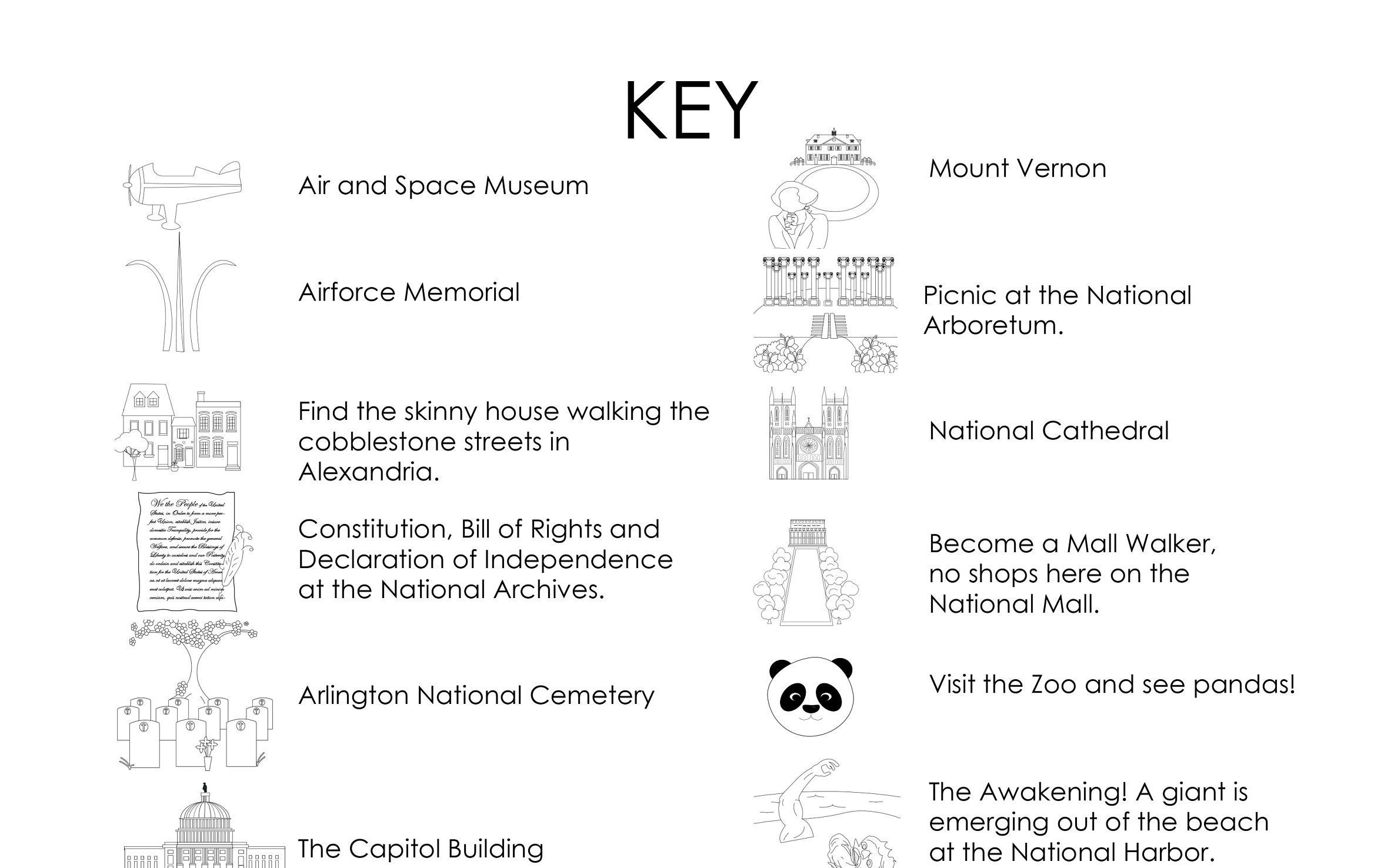 Washington DC Bingo! Instant Download- Bucketlist, Vacation Gift Family ...