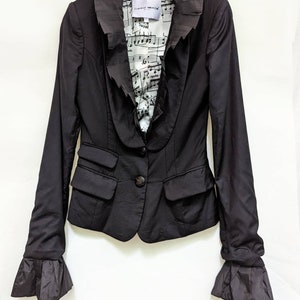 Women's Opera/evening Jacket. Frankie Morello. Ruffle Collar and Cuffs ...