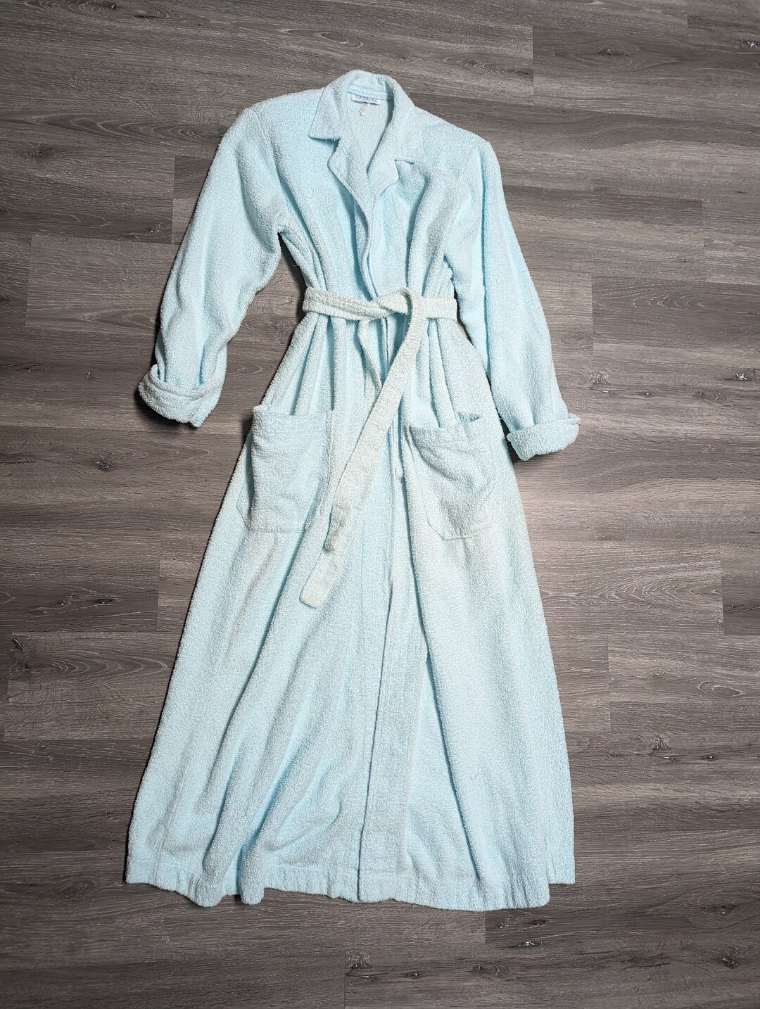 Vintage Terrycloth Sky Blue Full Length Robe. by the Sea Carmel, CA ...