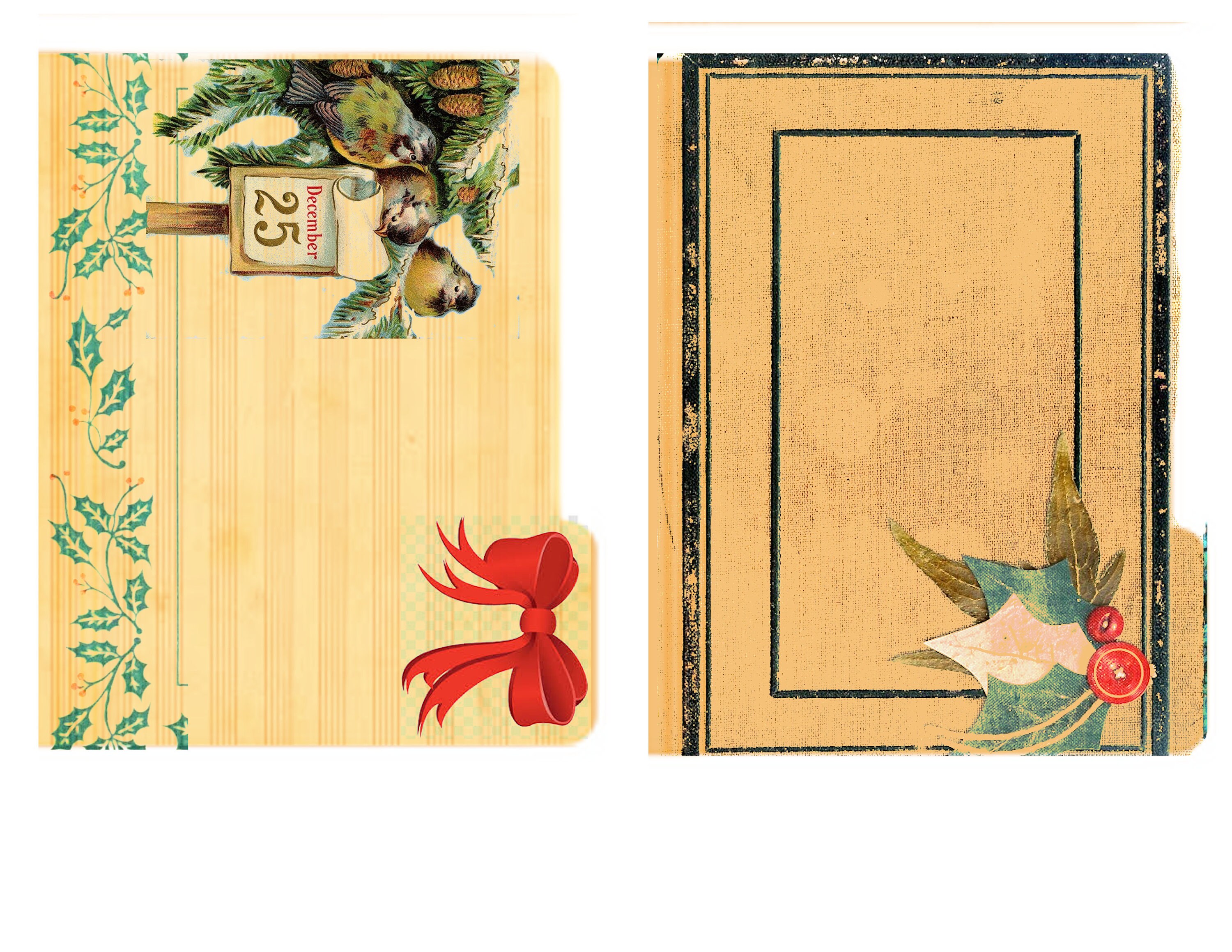 Christmas File Folder Journal Cards - Etsy
