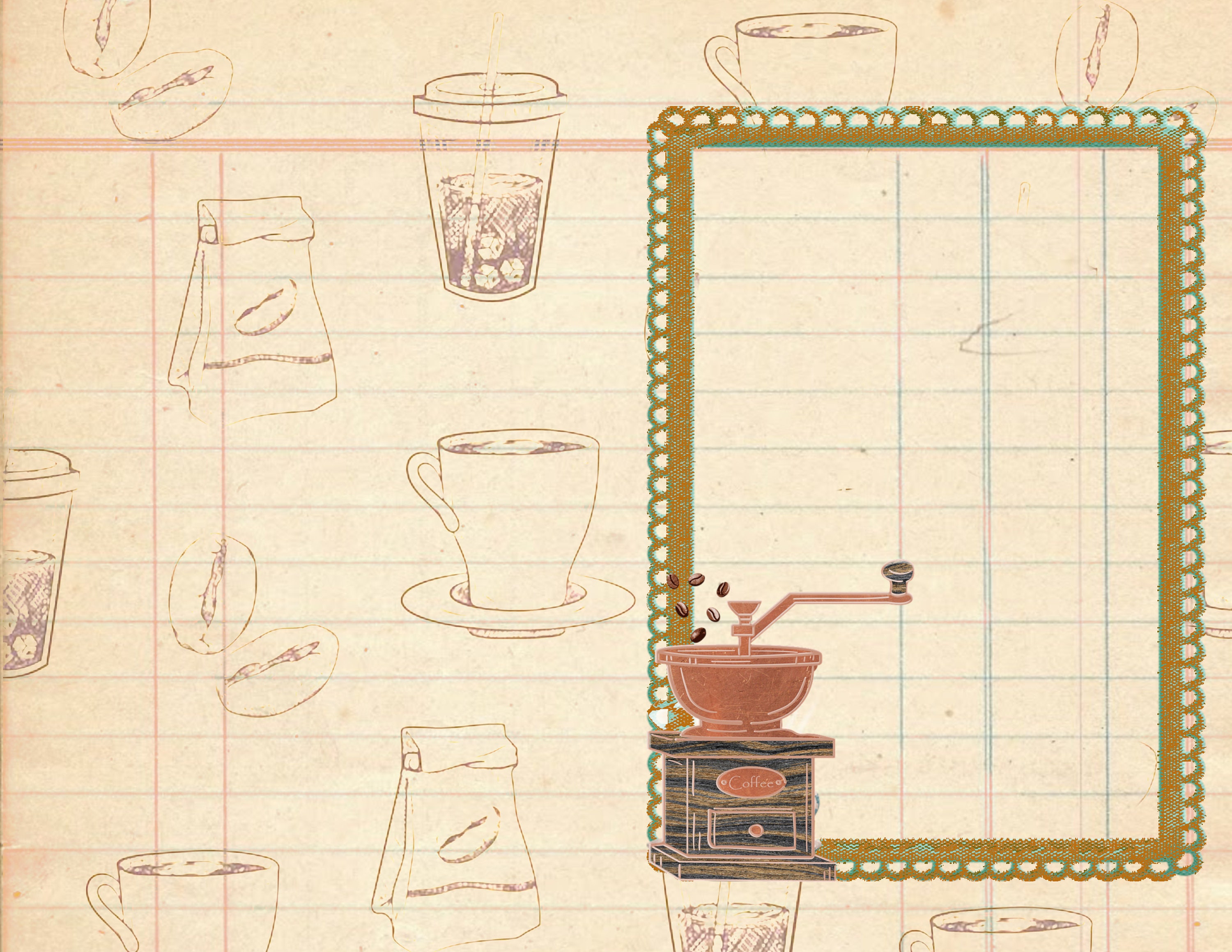 Vintage Coffee Digital Papers | Etsy