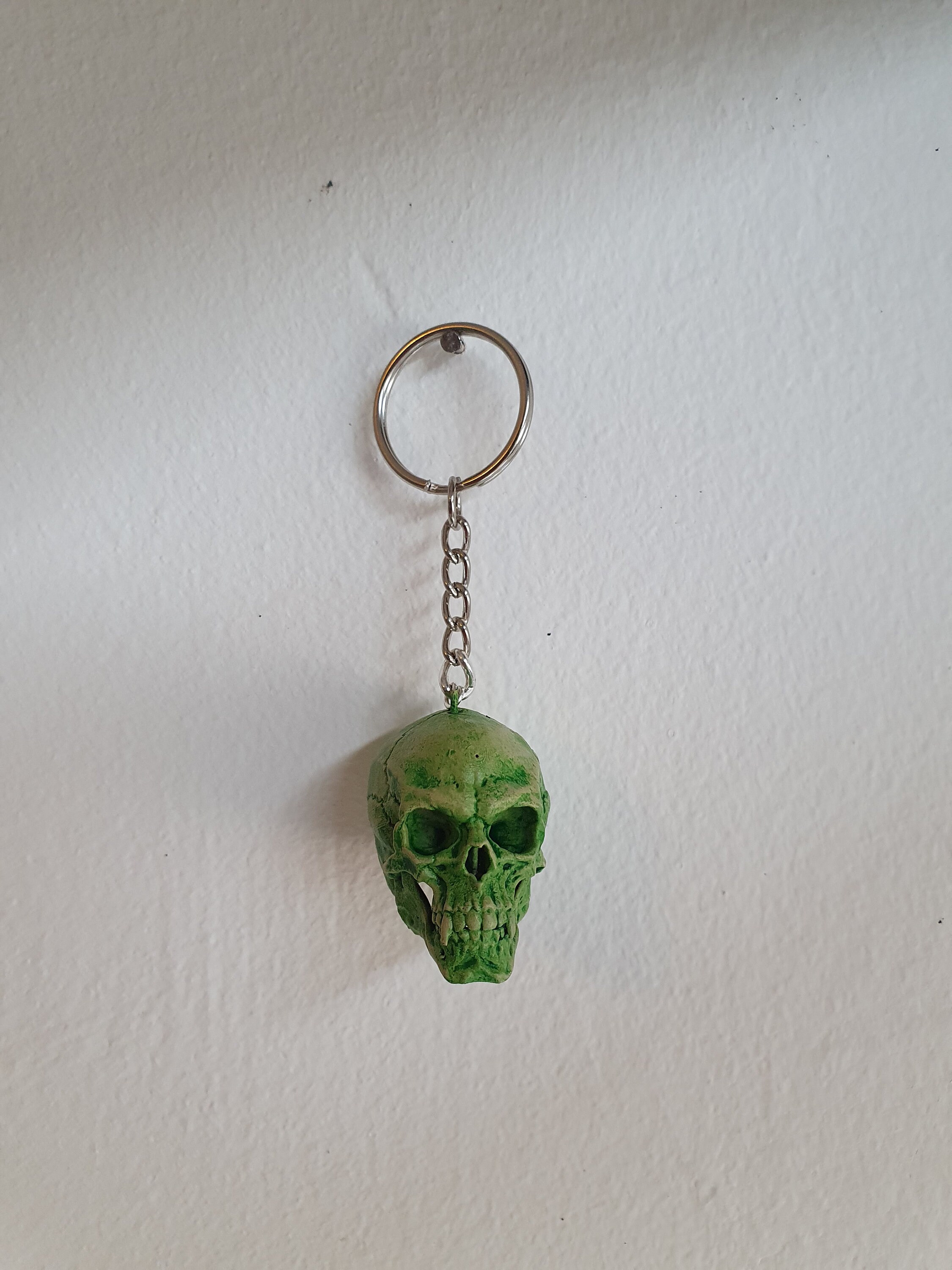 Green Vampire Skull Keyring/keychain Resin Sculpture - Etsy