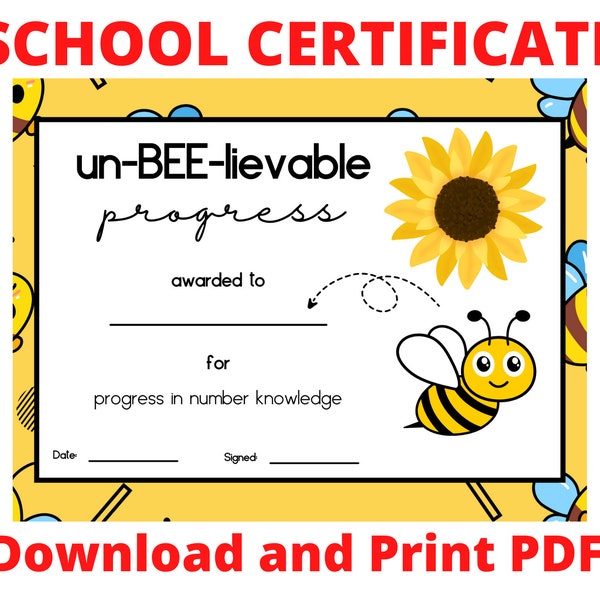 Progress Certificate - Etsy
