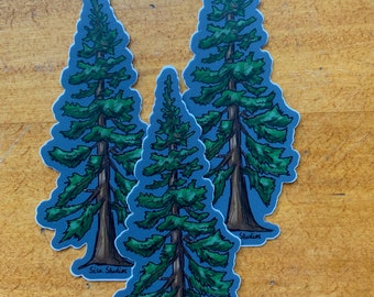 Evergreen Tree Sticker Pine Tree Sticker PNW Sticker - Etsy