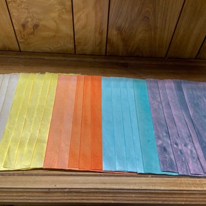 25 Sheets of Multicolored Tea Dyed Paper. Tea Stained Stationary ...