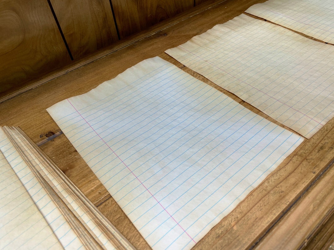 12 Sheets of Tea Dyed Lined Paper. Tea Stained Stationary. Scrapbook ...