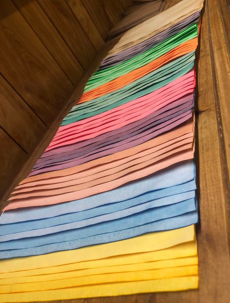 50 Multicolored Tea Dyed Paper Sheets: Junk Journal, Scrapbook - Etsy