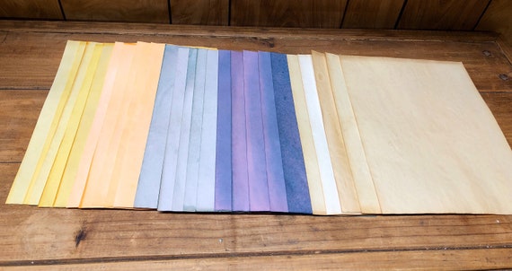 25 Sheets of Multicolored Tea Dyed Paper. Tea Stained | Etsy