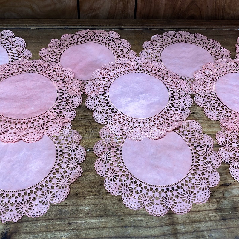 Pink Paper Doilies - Etsy