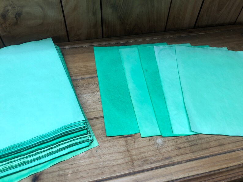 25 Sheets of Green Tea Dyed Papers. Assorted Tea Dyed Paper. - Etsy
