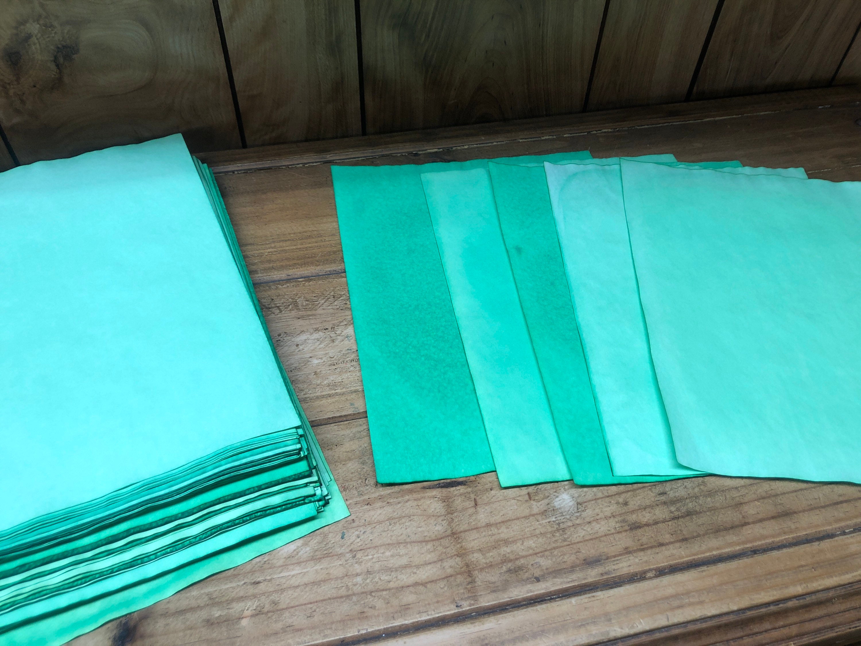 25 Sheets of Green Tea Dyed Papers. Assorted Tea Dyed Paper. | Etsy