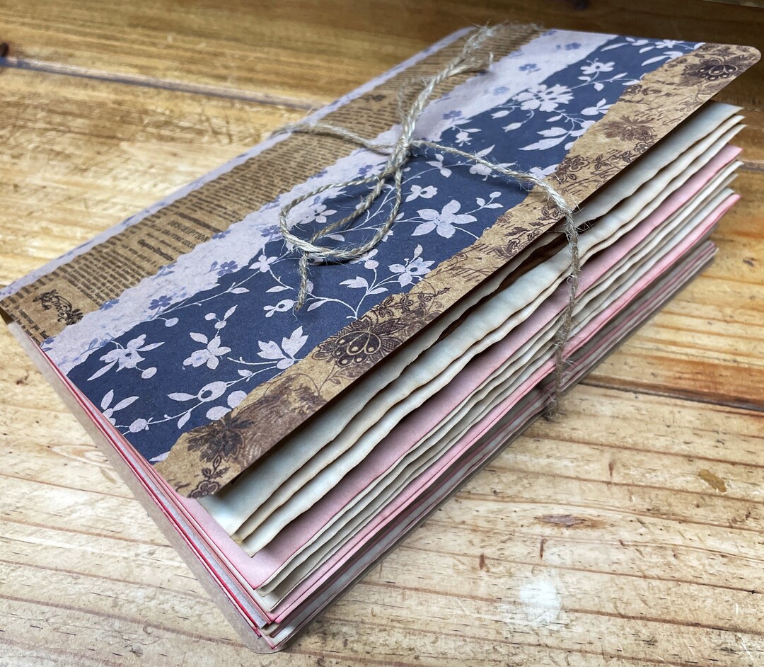 Ripped Pattern Handmade Vintage Style Junk Journal With Tea Dyed Paper ...