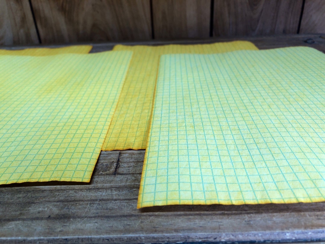 Tea Stained Graph Paper: Yellow Aged Scrapbook Paper (8.5x11, 12 Sheets ...