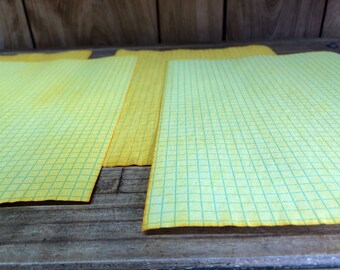 Yellow Graph Paper - Etsy