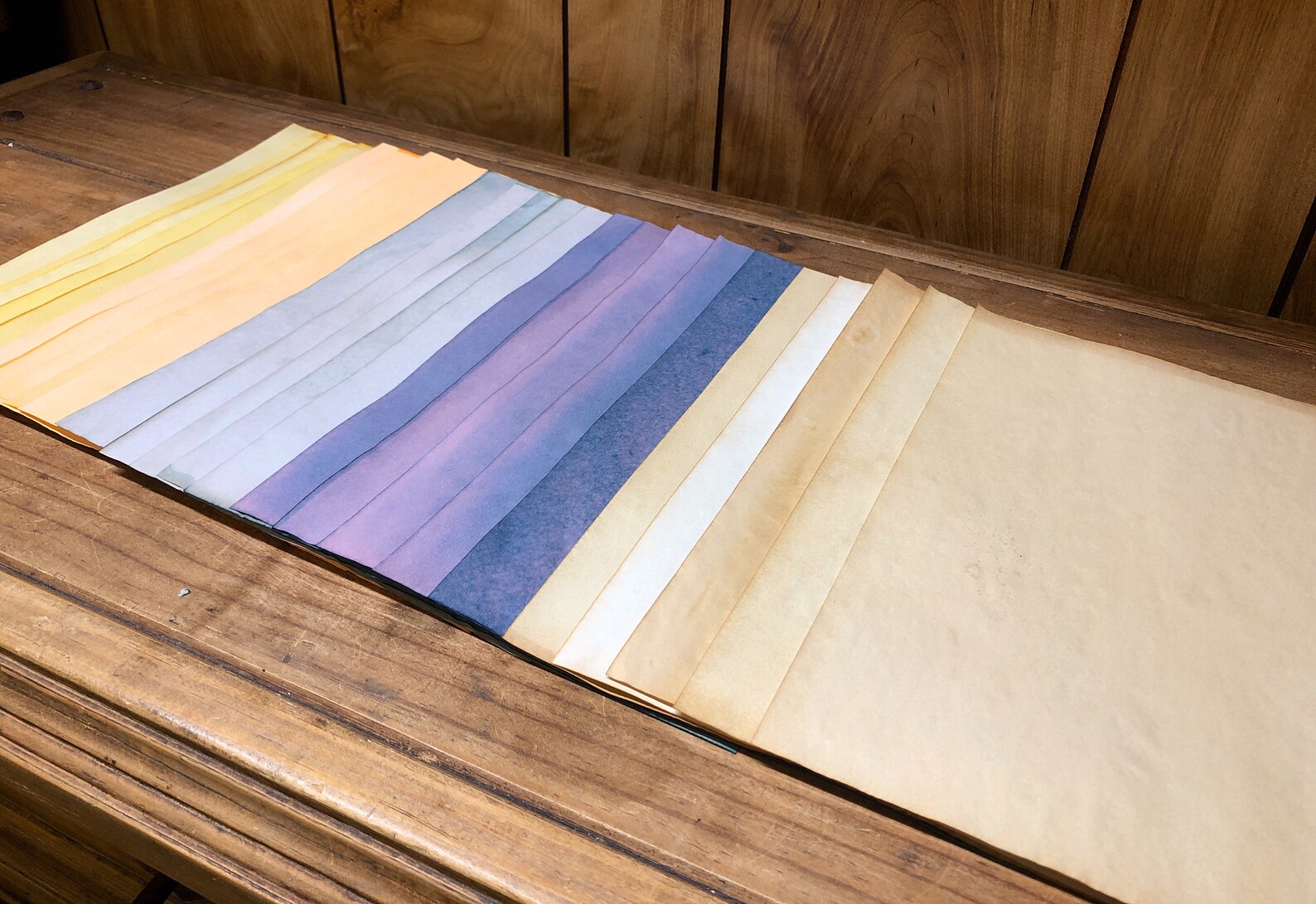 25 Sheets of Multicolored Tea Dyed Paper. Tea Stained | Etsy