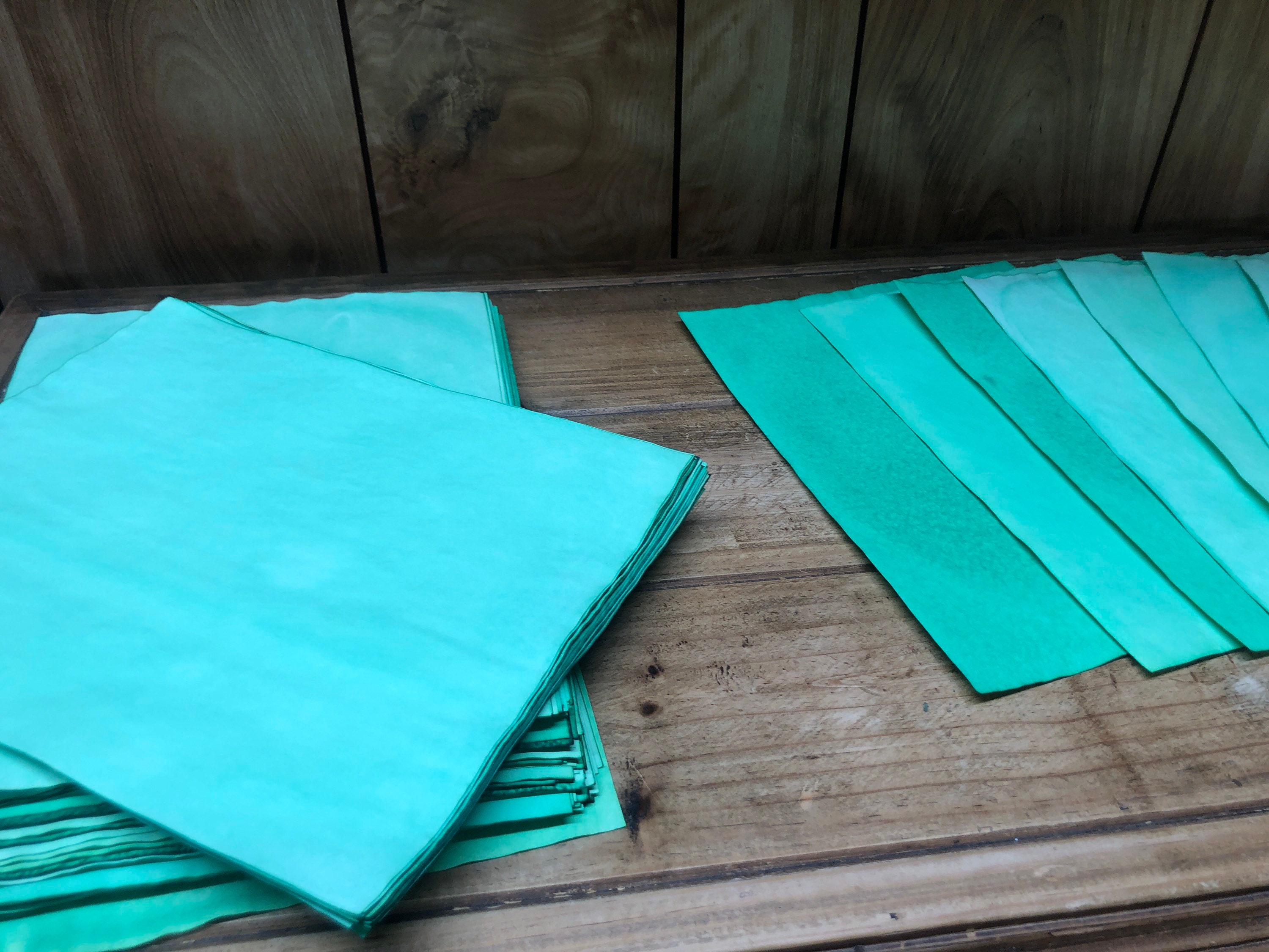 12 Sheets of Green Tea Dyed Paper. Stained Stationary. | Etsy