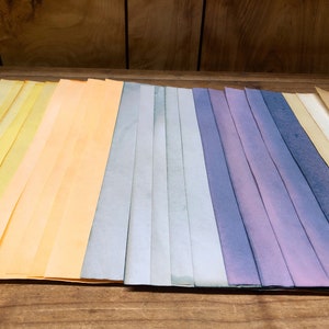 25 Sheets of Multicolored Tea Dyed Paper. Tea Stained Stationary ...