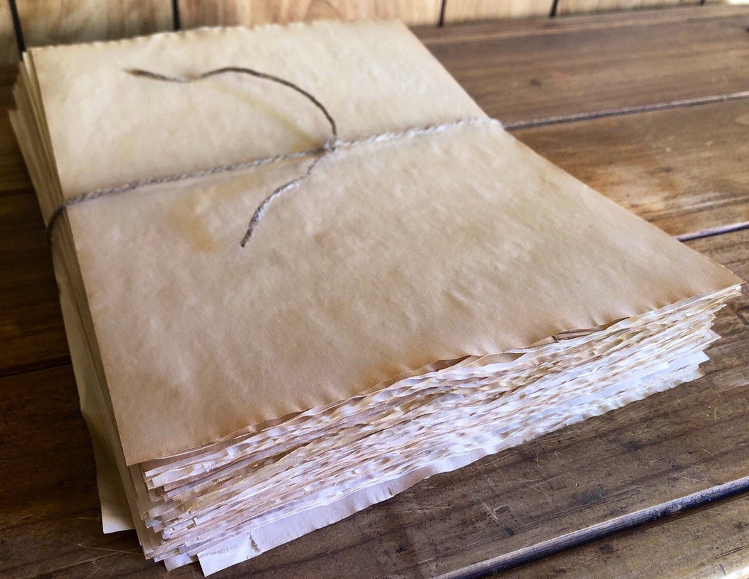 50 Tea Dyed Paper Sheets: Rustic Scrapbook & Junk Journal - Etsy