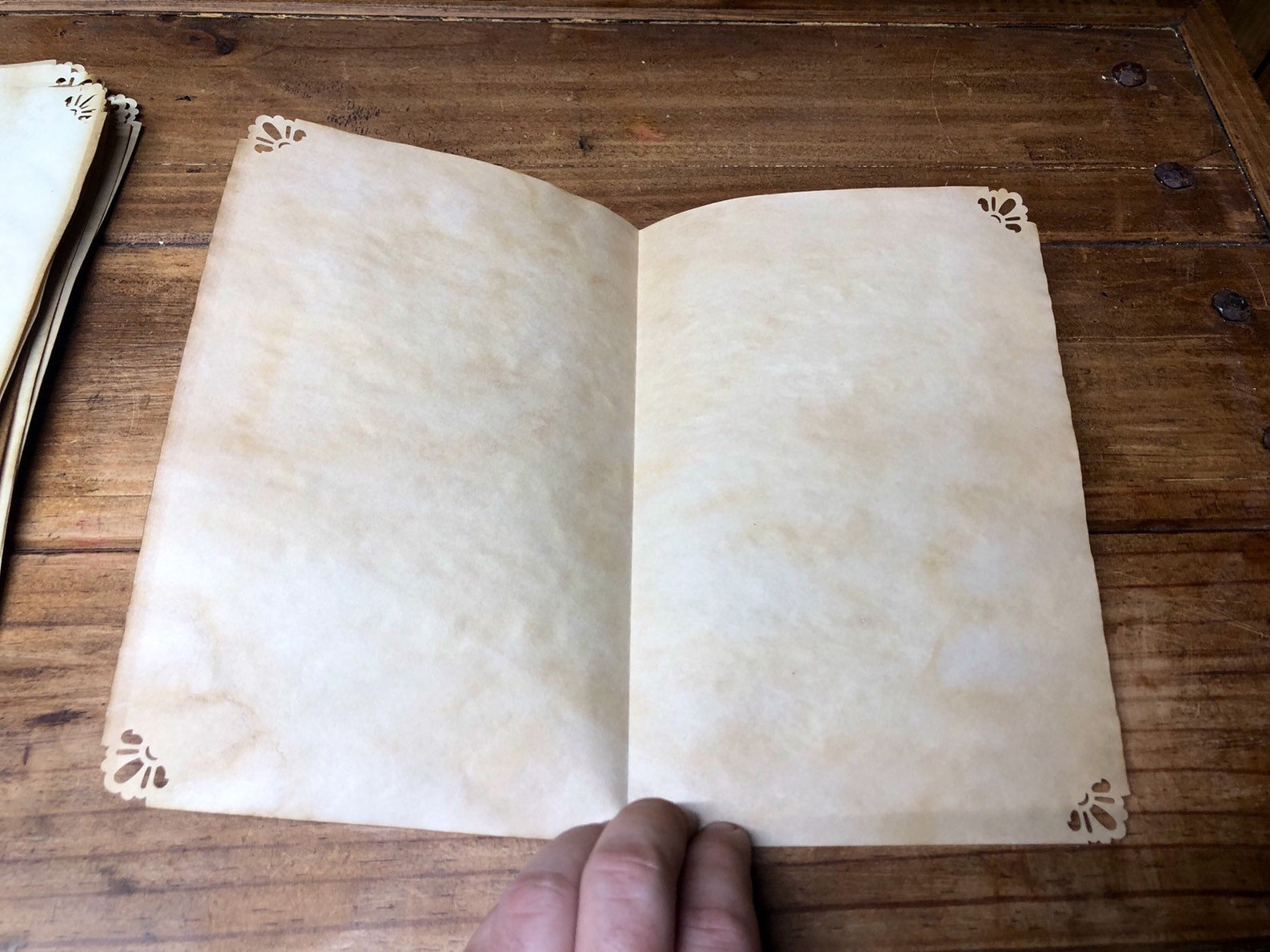 12 Sheets of Fancy Edged Tea Dyed Paper. Tea Dyed Stationary. | Etsy