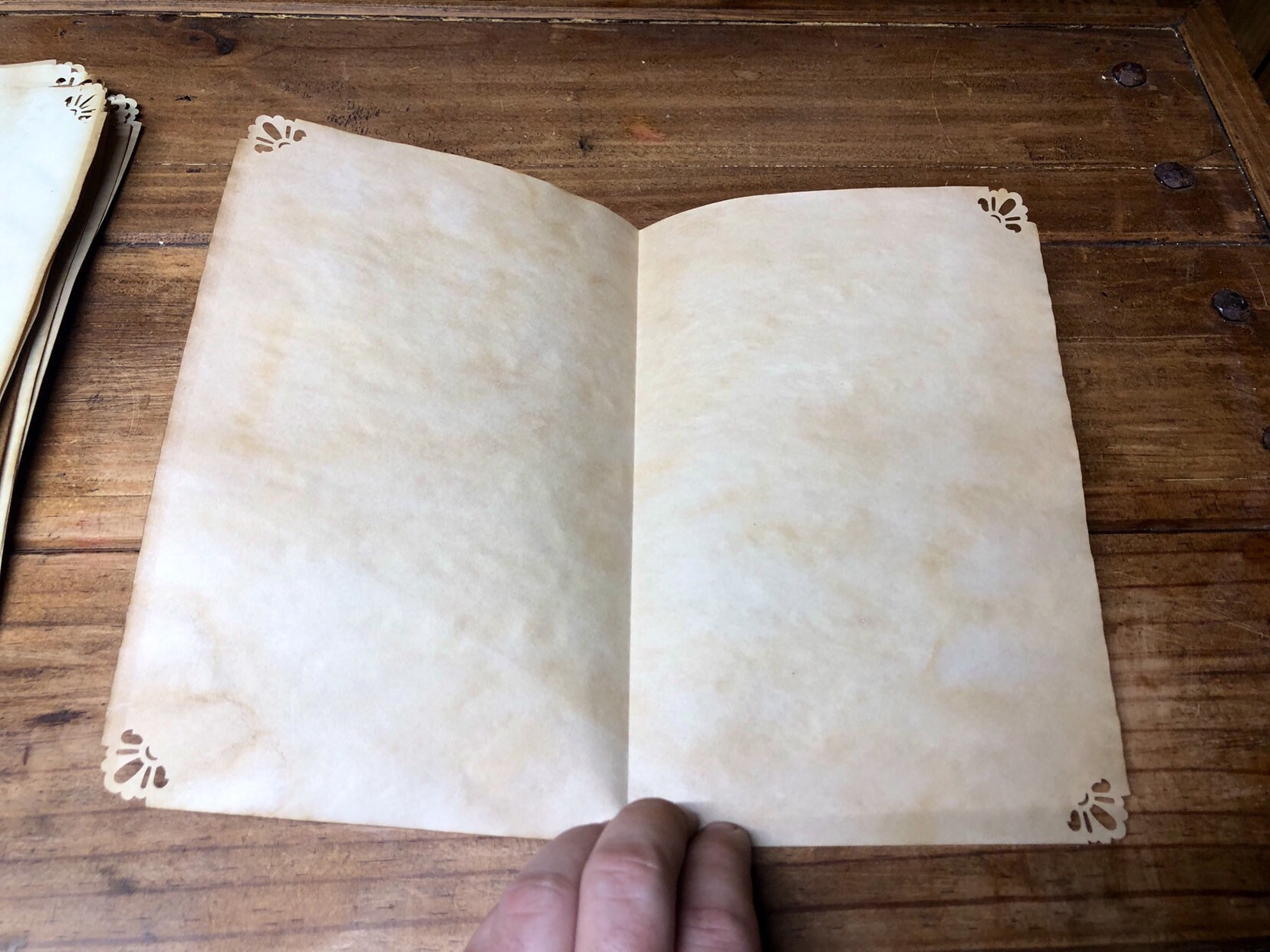 12 Sheets of Fancy Edged Tea Dyed Paper. Tea Dyed Stationary. | Etsy