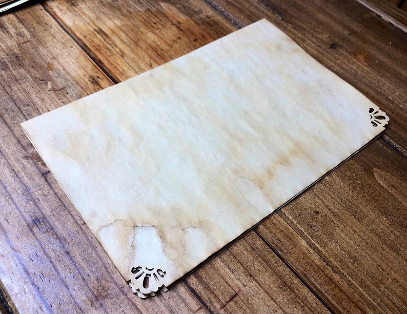 12 Sheets of Fancy Edged Tea Dyed Paper. Tea Dyed Stationary. | Etsy