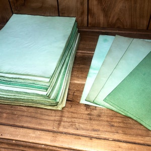 25 Sheets of Green Tea Dyed Papers. Assorted Tea Dyed Paper. | Etsy