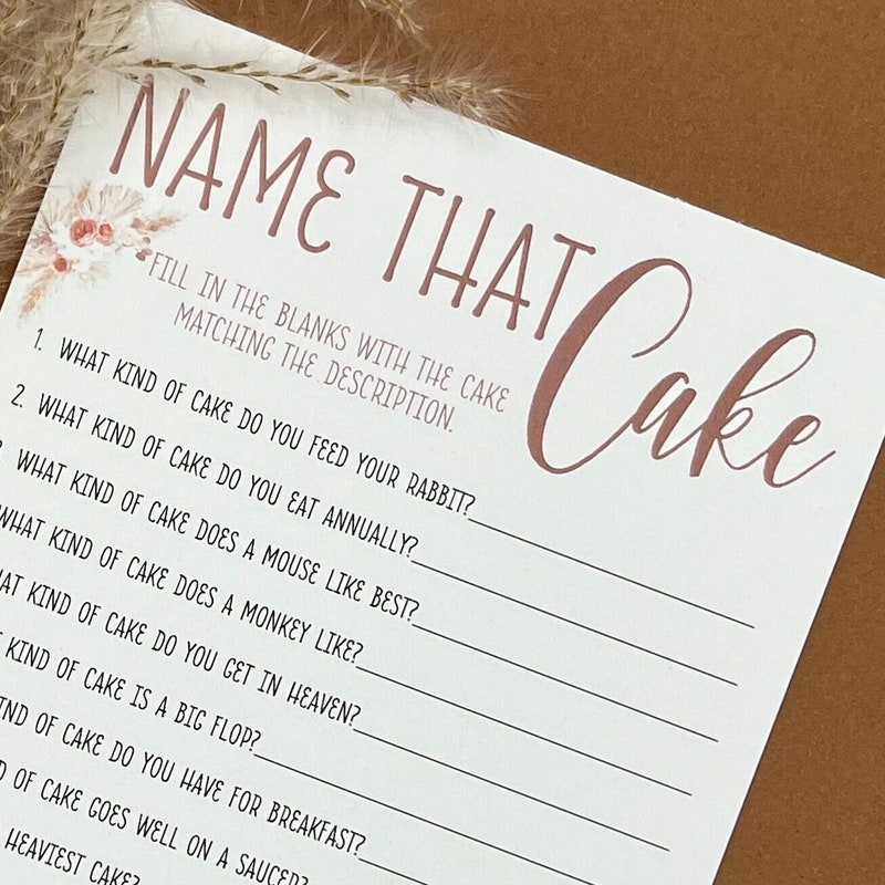 Answers to Name That Cake - Etsy