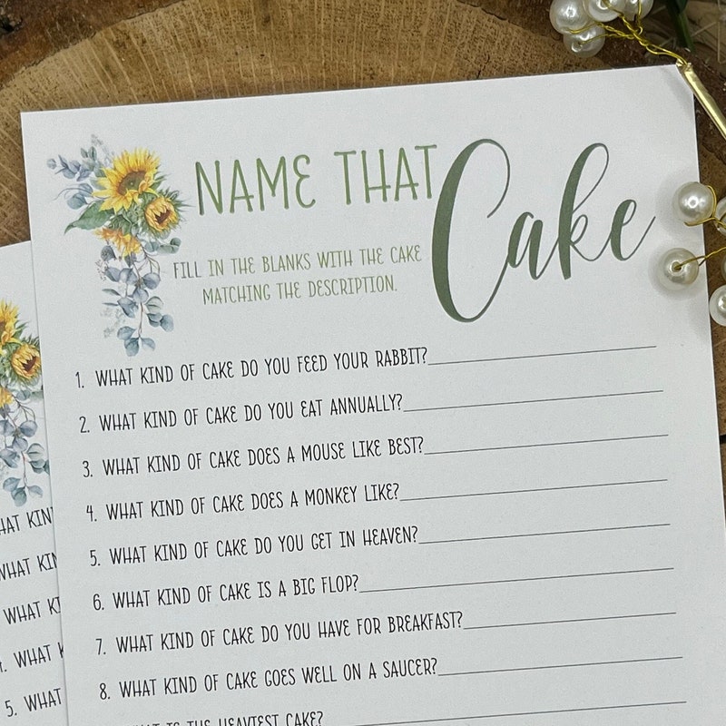 Answers to Name That Cake - Etsy