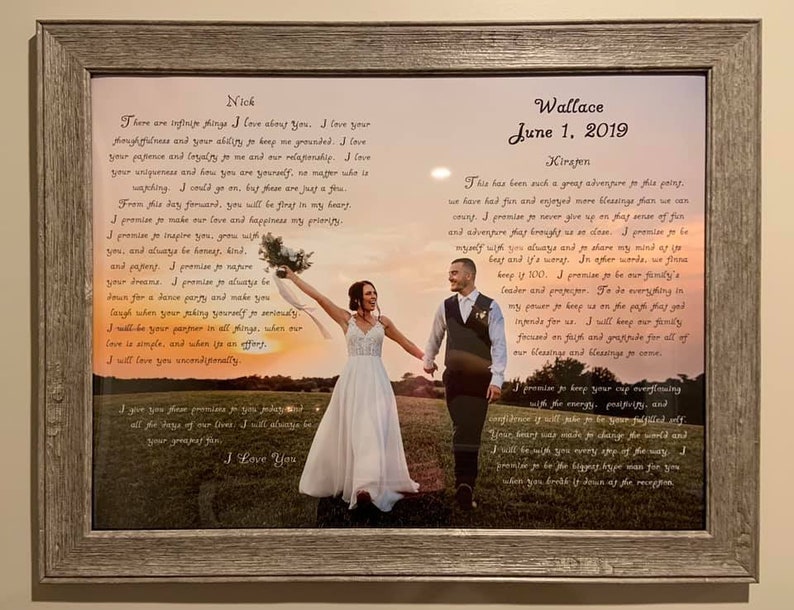 Wedding Vows Custom Photo - Etsy