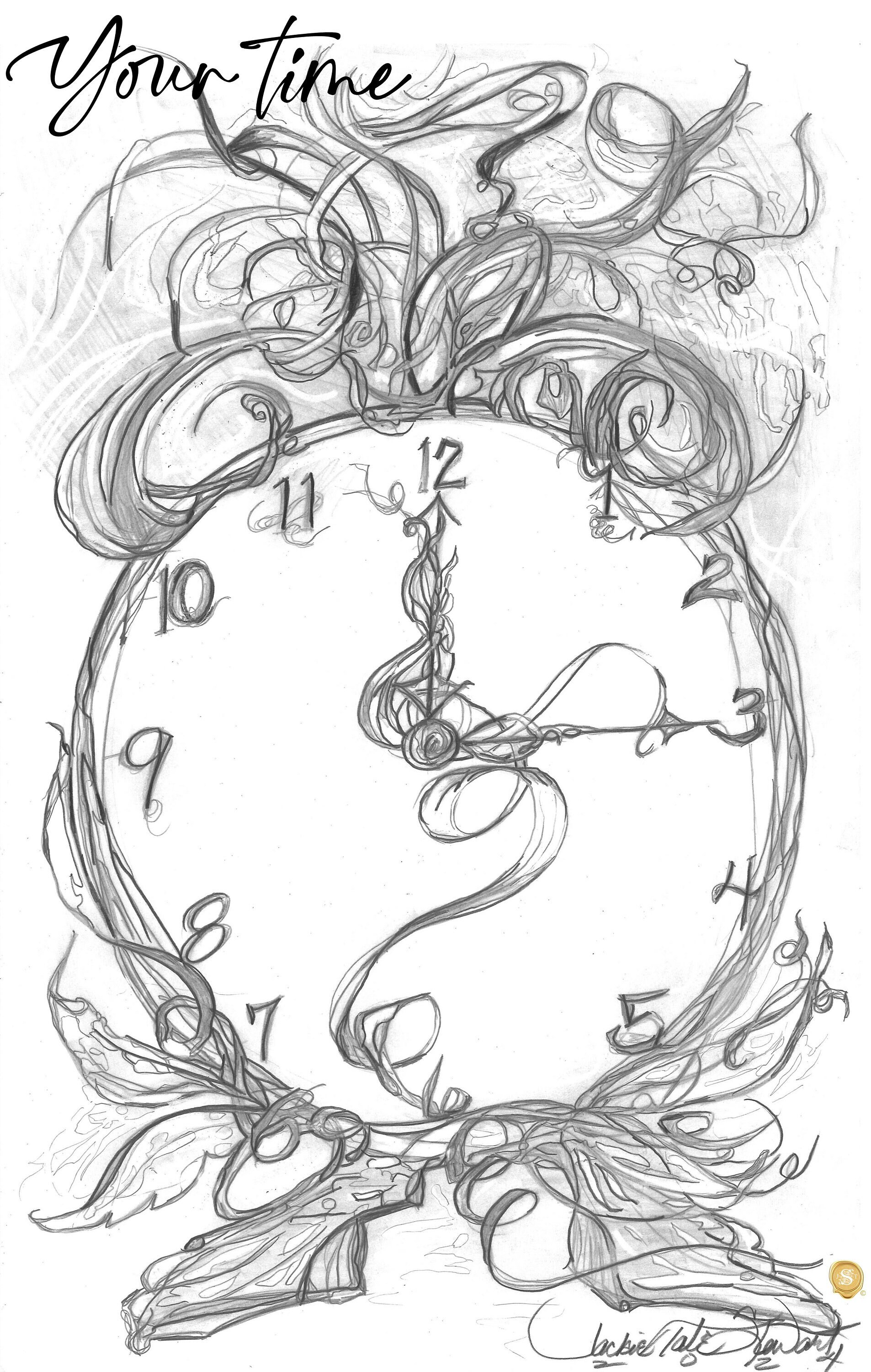 Your Time Print, Mounted on Foam Board, Drawn by a Kentucky Artist ...