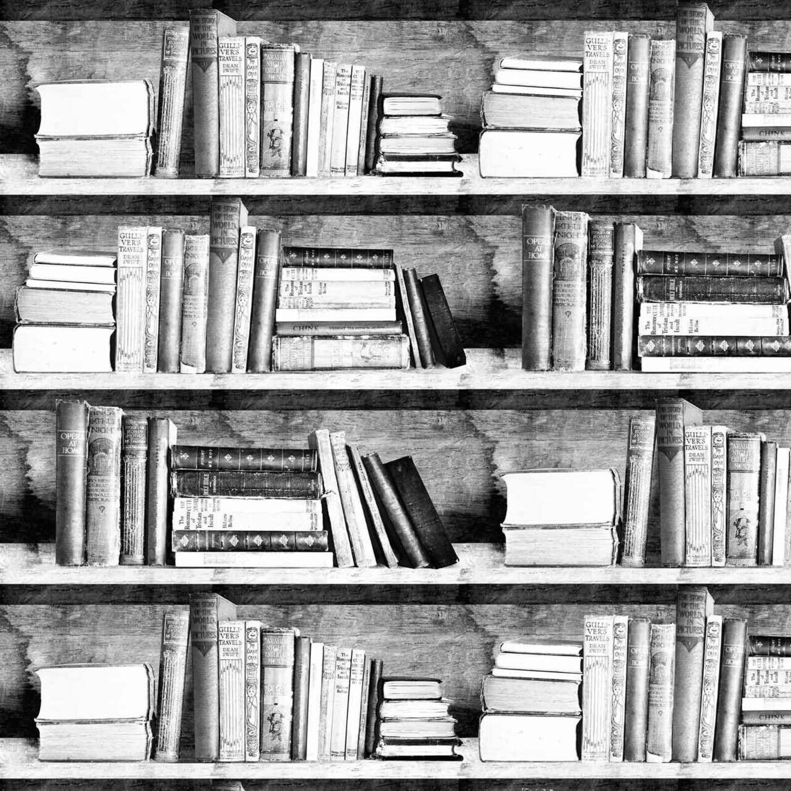 Library Bookshelf Wallpaper, Library Wallpaper, Home Decor Wallpaper ...