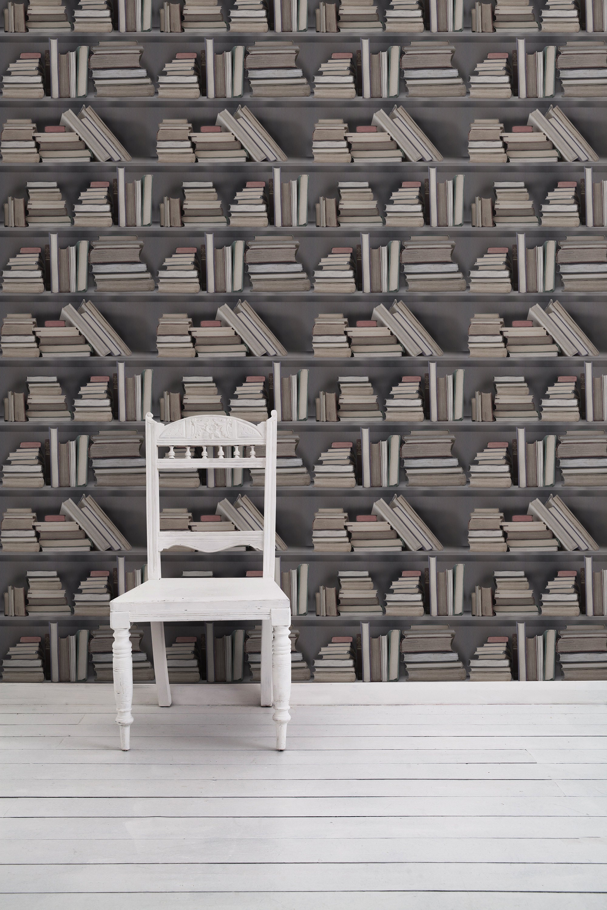 Library Bookshelf Wallpaper, Library Wallpaper, Home Decor Wallpaper ...