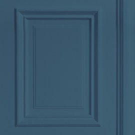 BLUE PANEL WALLPAPER, Petrol Panelling Blue Panel Wallpaper, Grey Panel ...