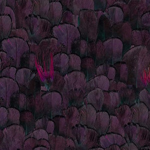 Feather Pattern Purple Wallpaper - Etsy