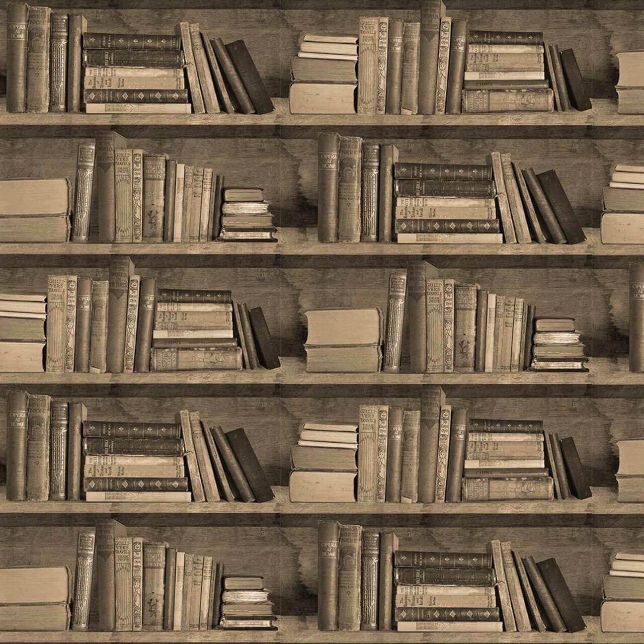 Library Bookshelf Wallpaper, Library Wallpaper, Home Decor Wallpaper ...