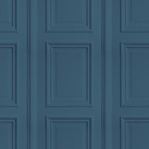 BLUE PANEL WALLPAPER, Petrol Panelling Blue Panel Wallpaper, Grey Panel ...