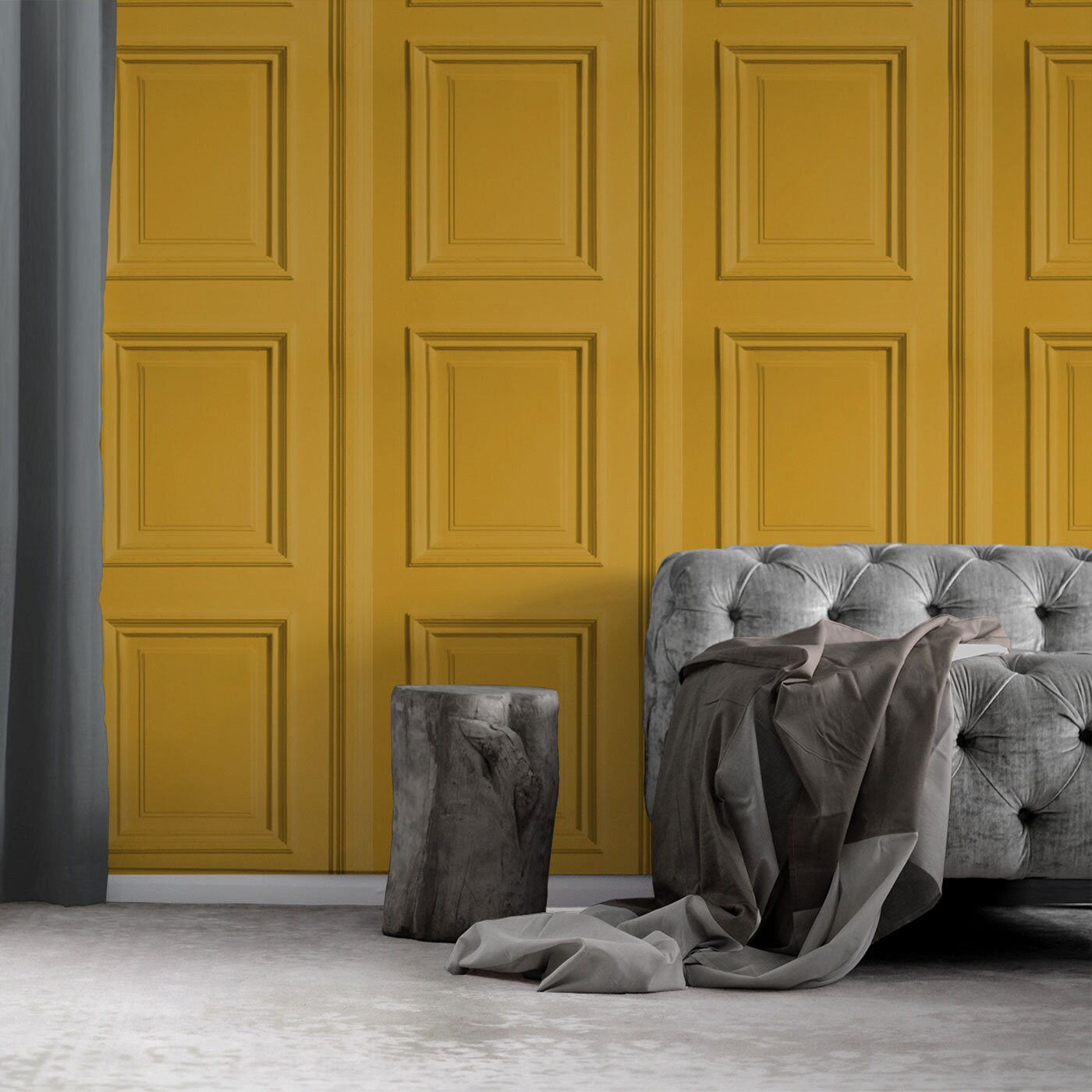 PANELLING WALLPAPER Grey Panel Wallpaper, Grey Panel Wallpaper, 3D ...