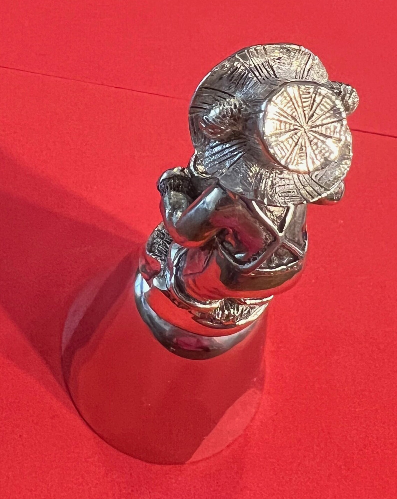 Miniature Silver Bell With Male Bear Handle 1973 - Etsy