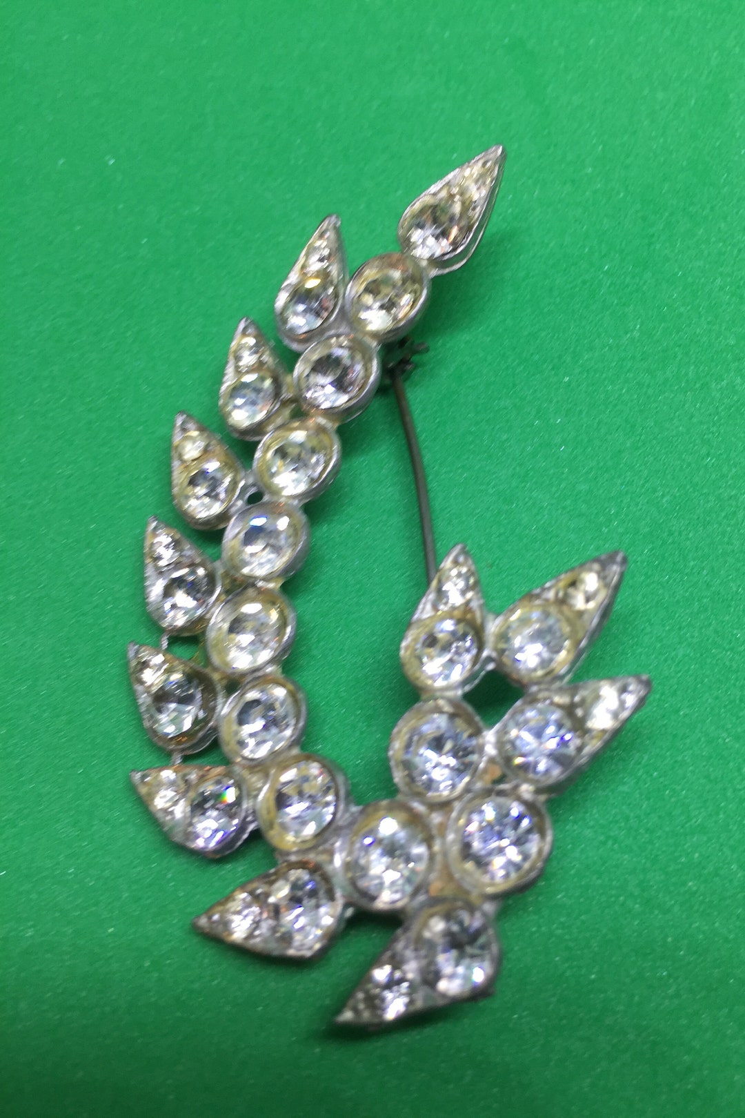 Vintage Rhinestone Brooch - Etsy