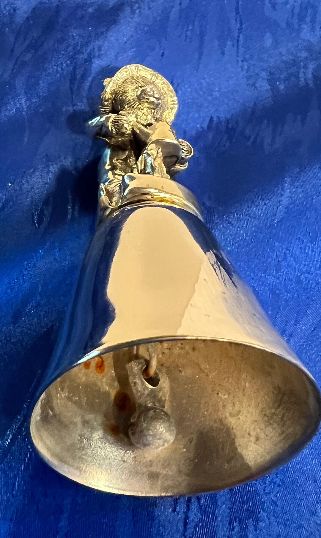 Miniature Silver Bell With Male Bear Handle 1973 - Etsy