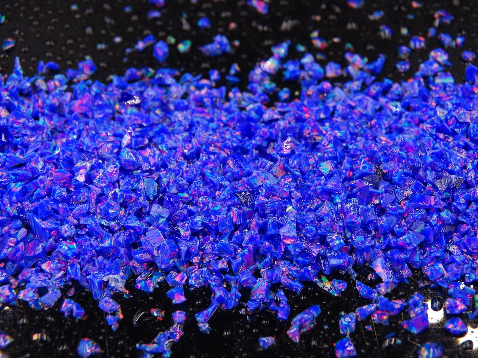 Crushed Opal van Gogh Blue / Premium Inlay - Etsy