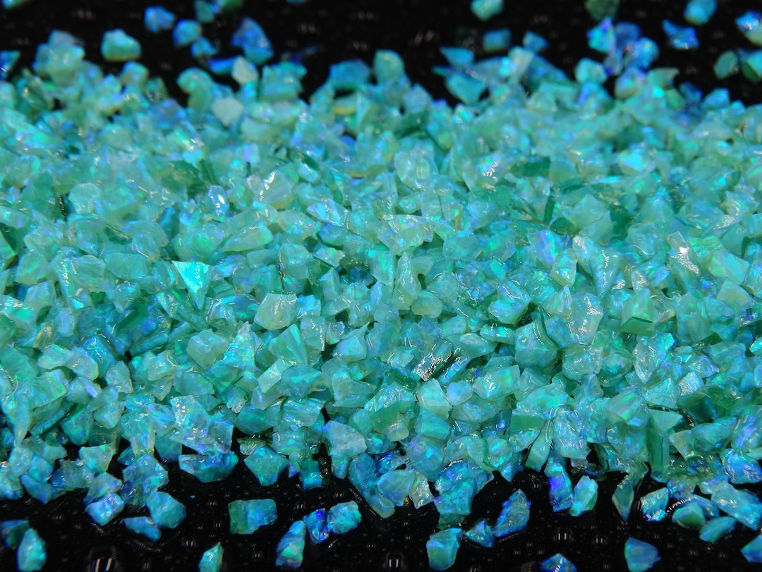 Crushed Opal - "mint" / Premium Inlay Material for Jewelry, Woodwork ...