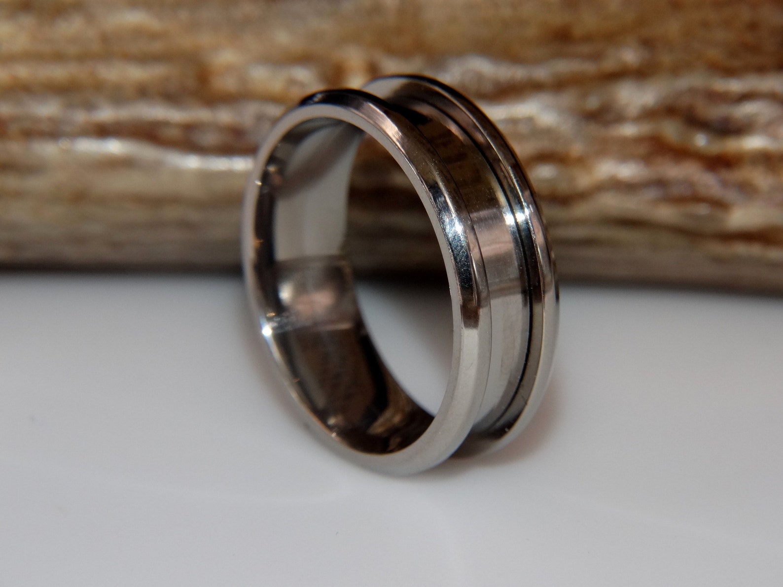 Titanium Beveled Edge Screw-together Ring Blank for Inlay | Etsy Canada