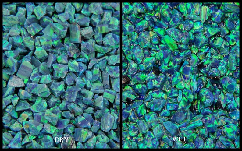 Crushed Opal peacock / Premium Inlay Material - Etsy