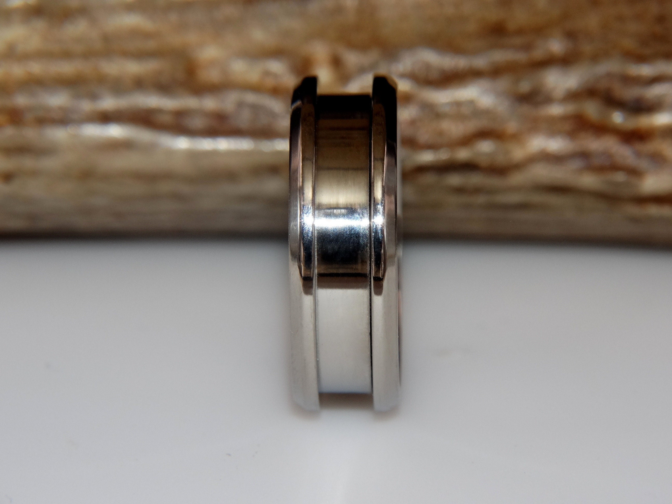 Titanium Beveled Edge Screw-together Ring Blank for Inlay - Etsy Canada
