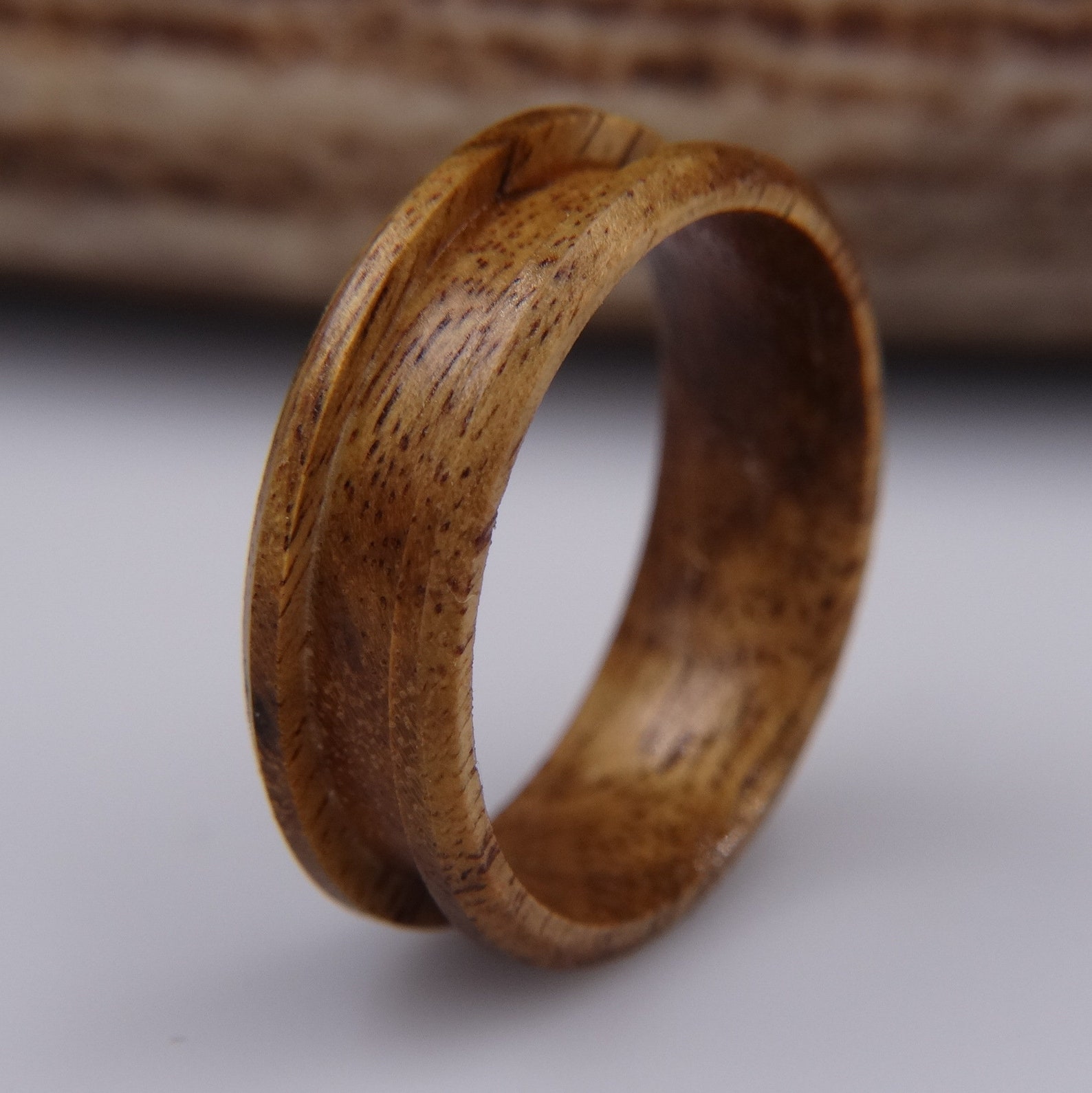 Koa Wood Ring Blank for Inlay - Etsy