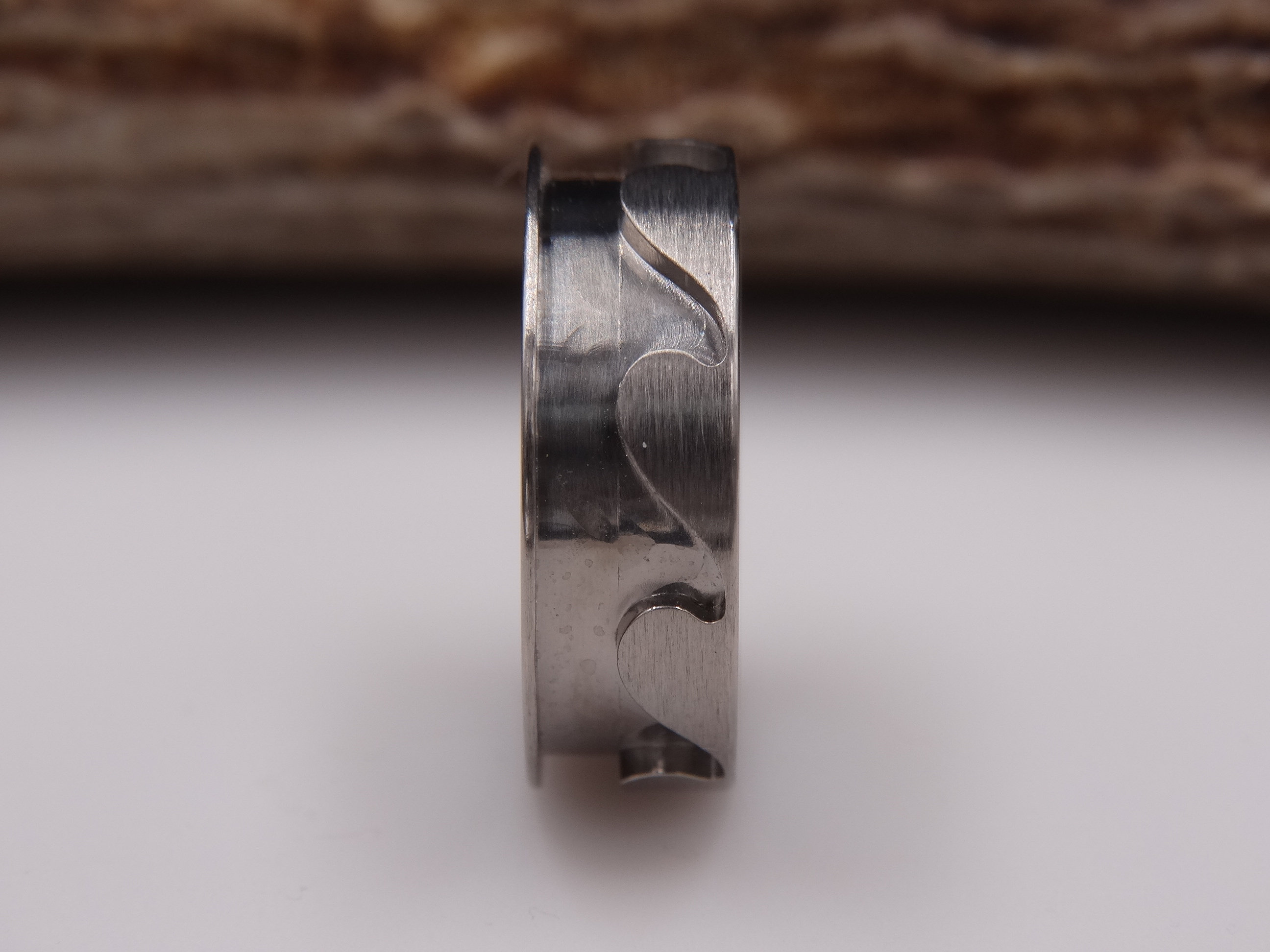 Titanium Ocean Waves Inlay Ring Blank - Etsy