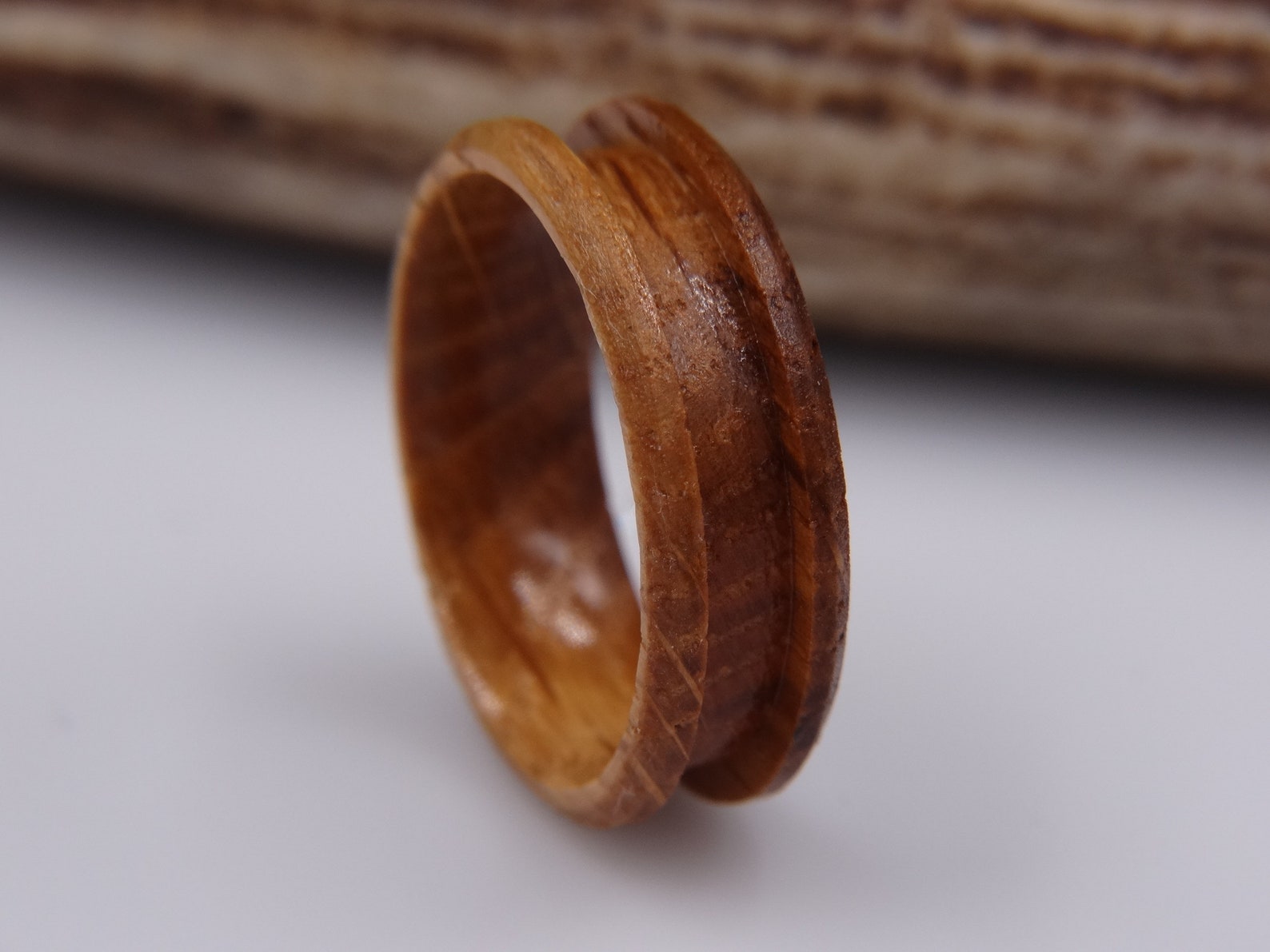 Whiskey Barrel Oak Wood Ring Blank for Inlay - Etsy