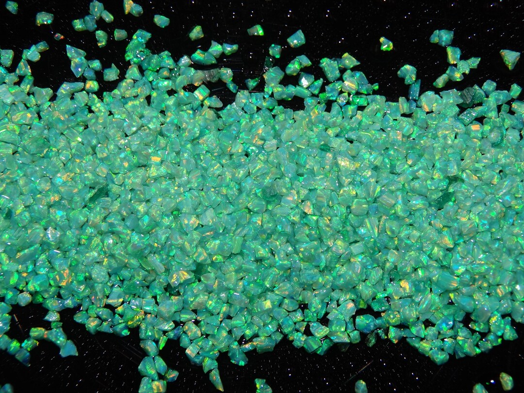 Crushed Opal - "lime" Opal / Premium Inlay Material for Ring Jewelry ...